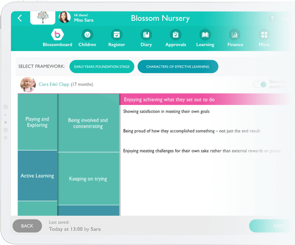 EYFS Tracking & Learning - Blossom Educational