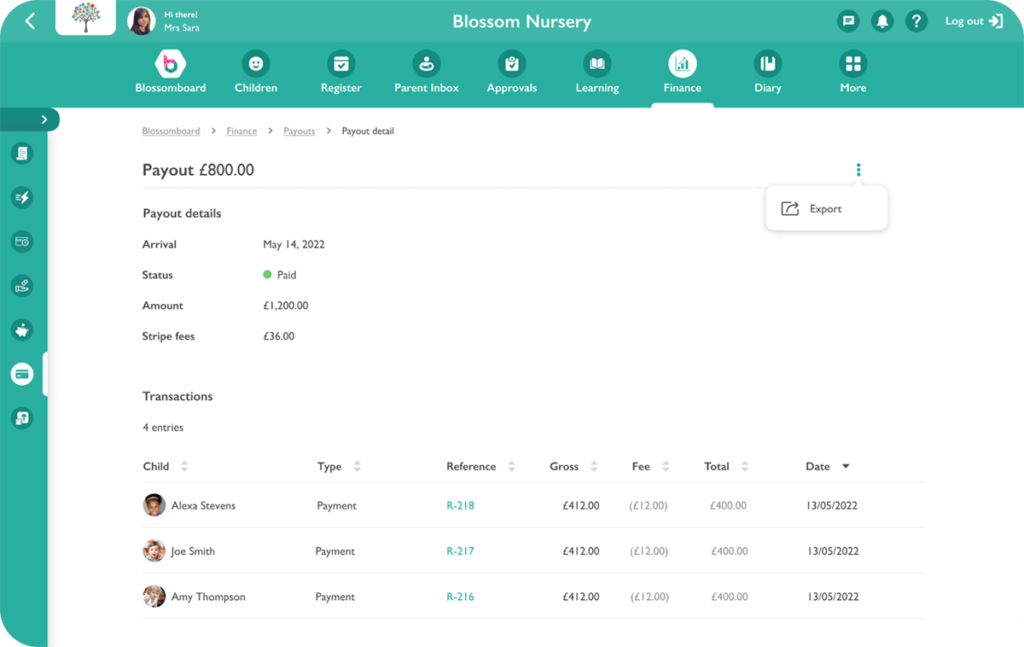 Recurring Card Payments and mobile payment reporting - Blossom Educational
